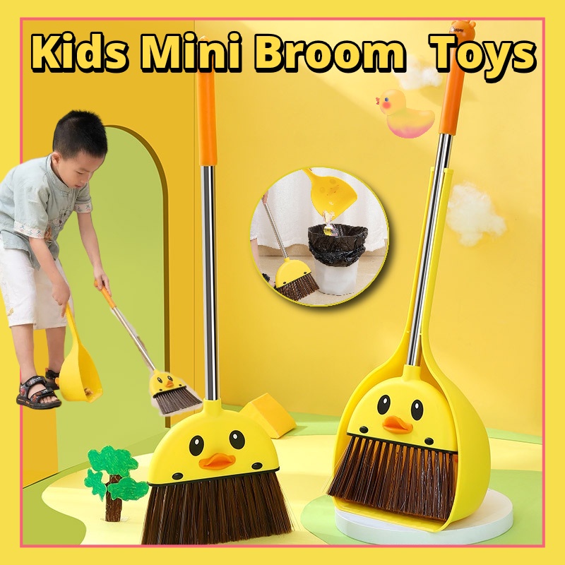 Kids Mini Broom Dustpan Set Toddlers Children Pretending Play Toys ...