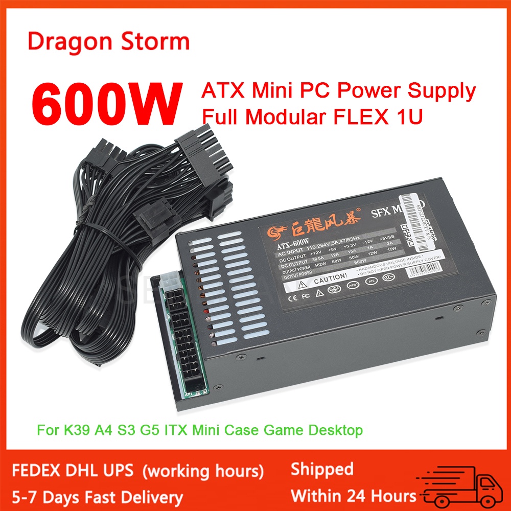 400W 600W Full Modular 1U Mini Flex ATX PSU PC Power Supply 110-264V ENP-7660B For K39 A4 S3 G5 ...