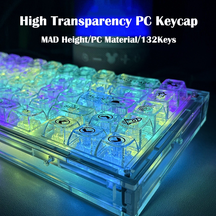 PC Transparent Key Cap 153 Key MDA Height Adapted to Alice No ...