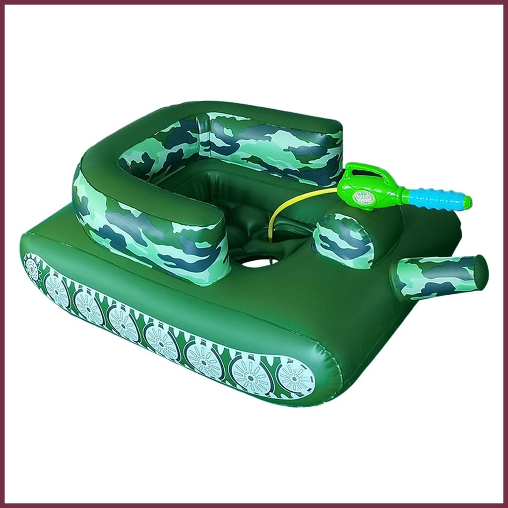 Inflatable Tank Float Pool Floats Tank Shape with Water Cannons Ride-on ...