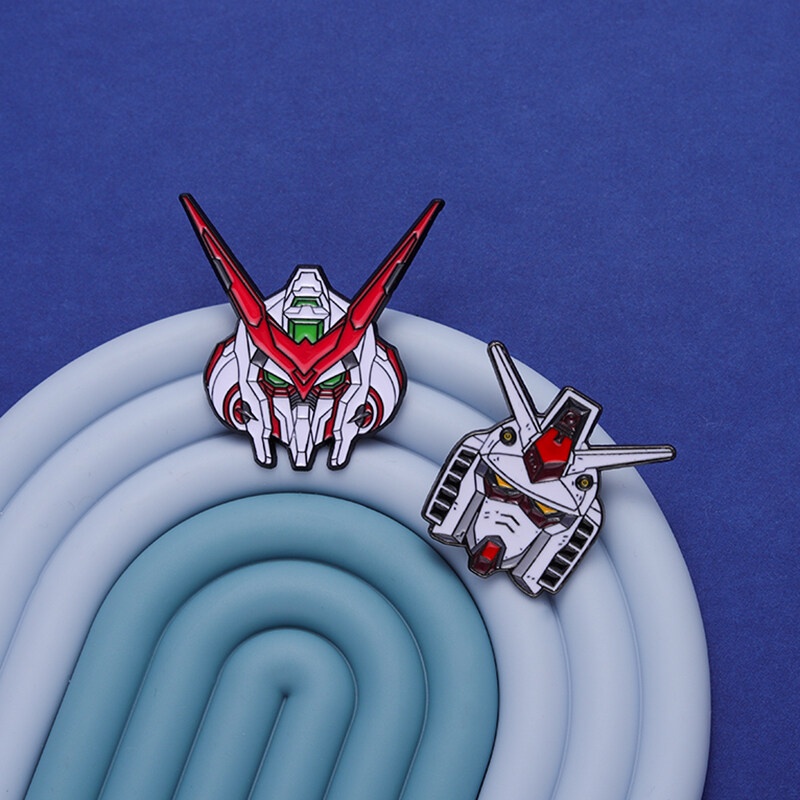 Anime Mobile Suit Gundam Enamel Pins EVE Kadokawa Comics Sci-Fi ...