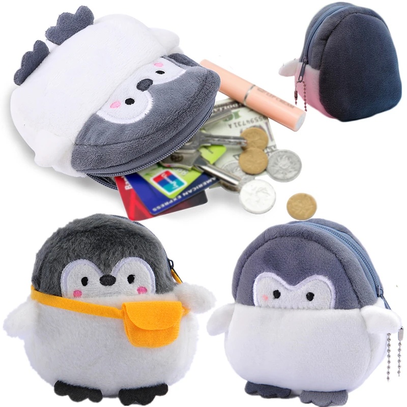 Cute Little Penguin Coin Purse Soft Mini Cartoon Coin Purse Simplicity ...