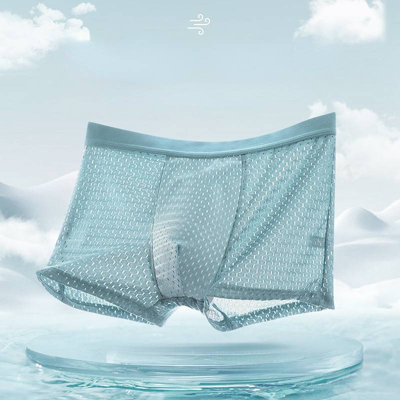 Breathable Mesh Men's Underwear Boxer for Man Summer Plus Size Shorts ...