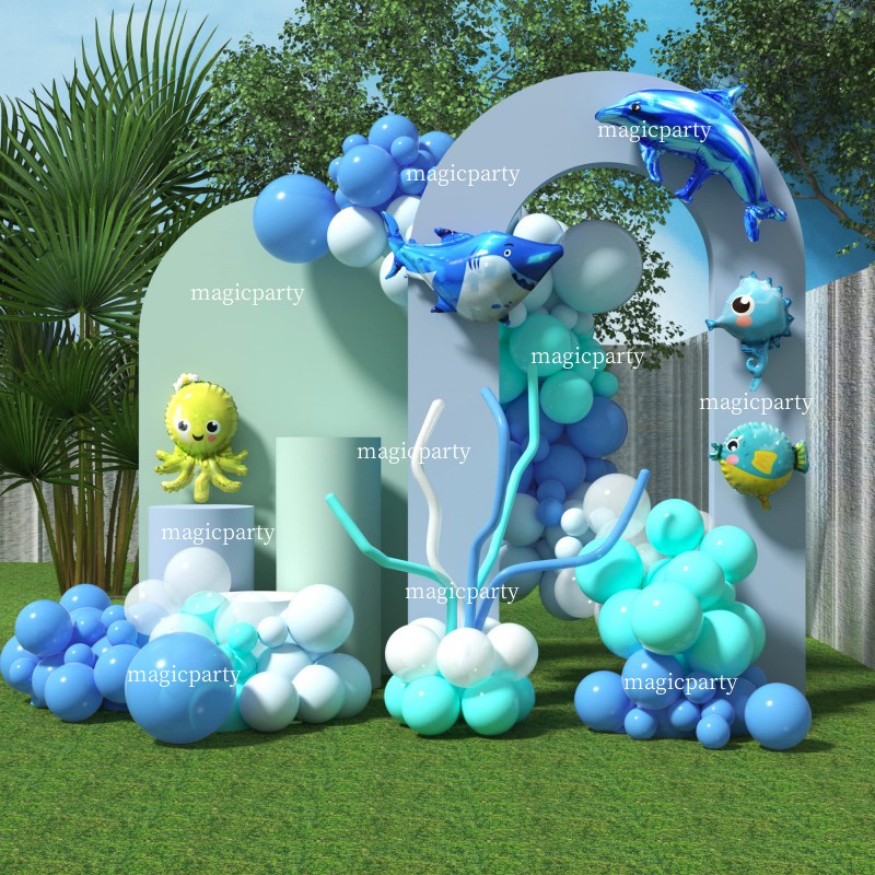 Marine Animal Sea Theme Balloons Birthday Party Decorations Octopus ...