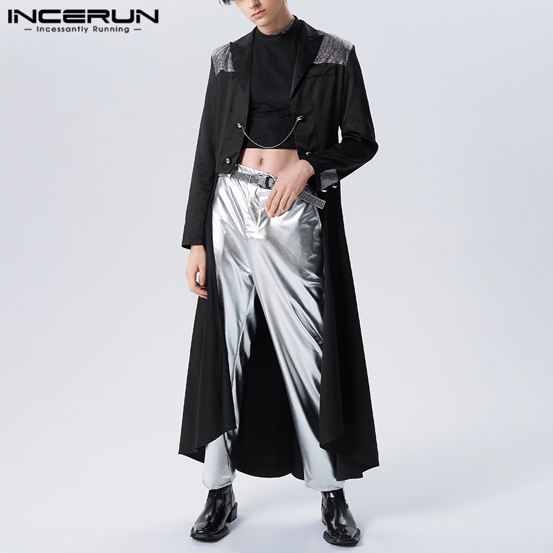 INCERUN Short Slim Fit Shiny Element Large Waist Suit | Shopee Philippines