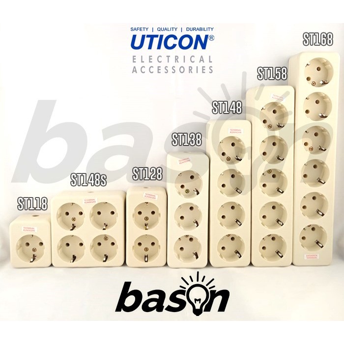 Uticon Socket 1 - 6 holes + 3M / 5M / 10M Cable - Ready to Use | Shopee ...