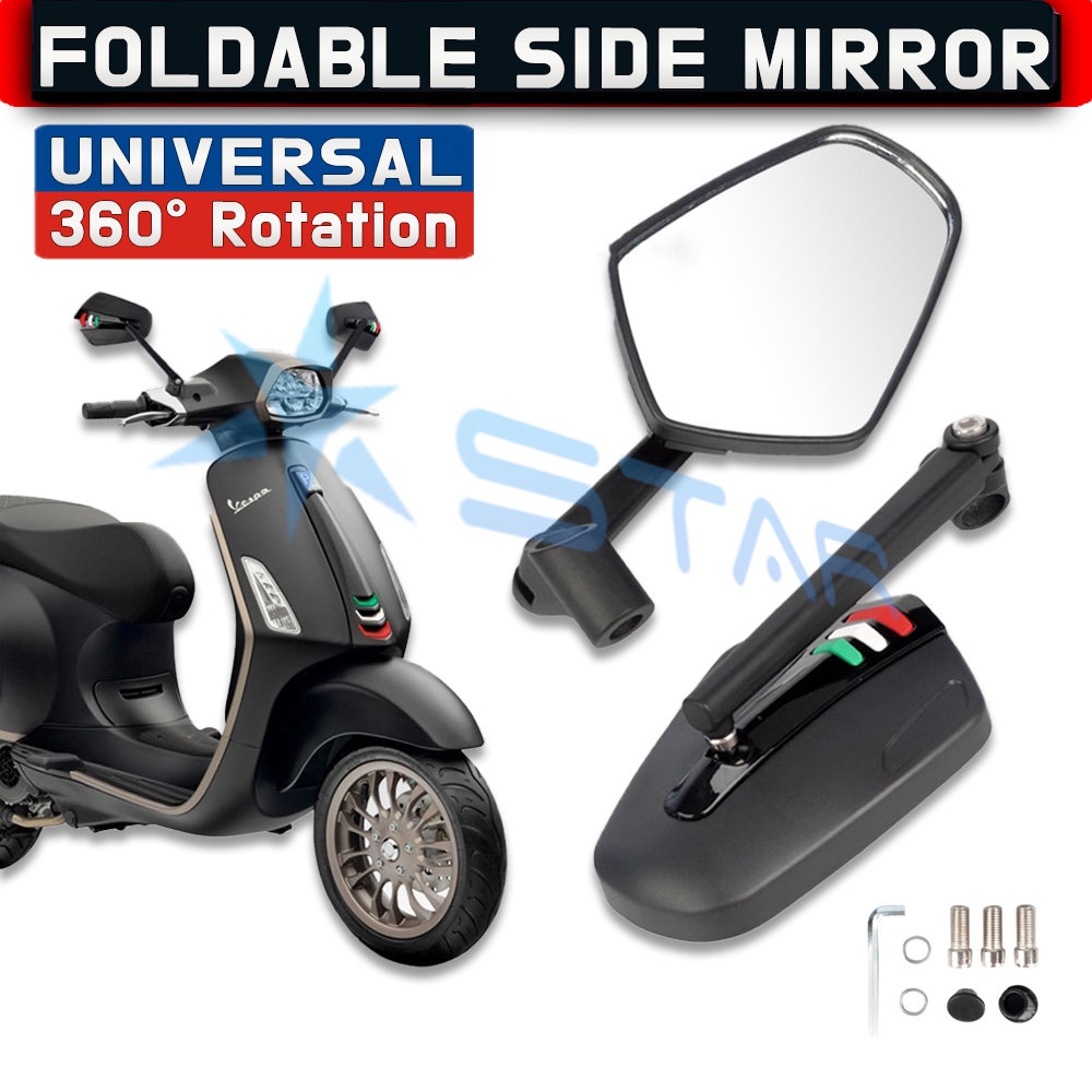 Foldable Side Mirror Full Adjustable Universal A Pair Clean Lens ...