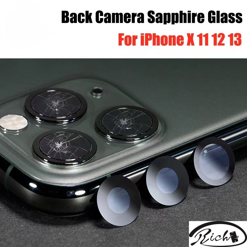 1 Set Back Camera Sapphire Glass Replacement For iPhone X XR XS 11 12 ...