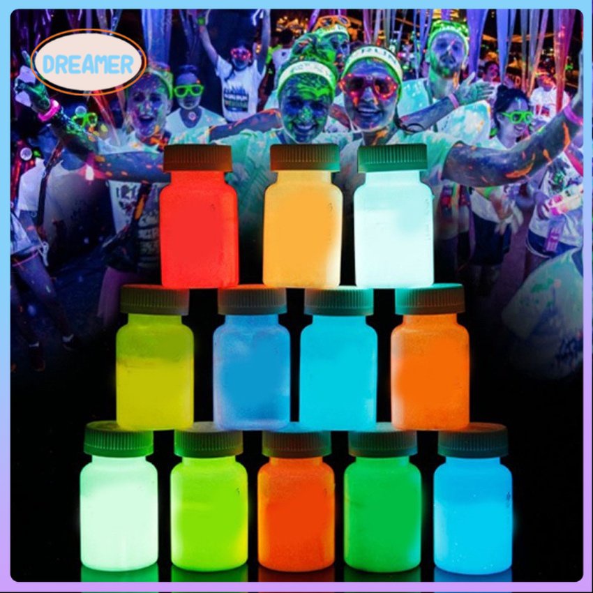 20g Acrylic Luminous Paint Glow in the Dark Bright Pigment Water-based ...