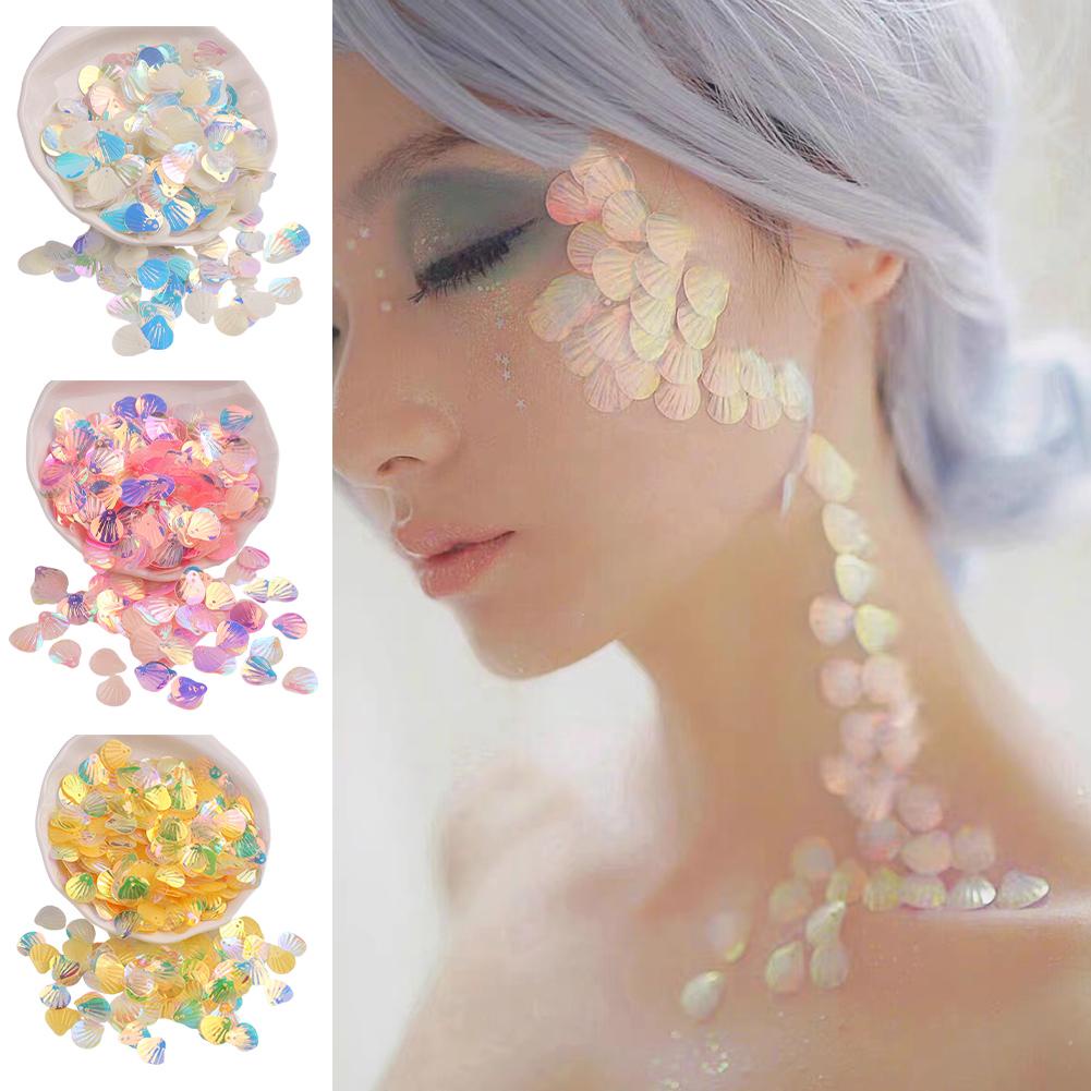 Mermaid Flake Glitter Powder Fish Scales Eye Makeup Pigment Gel Sequins ...