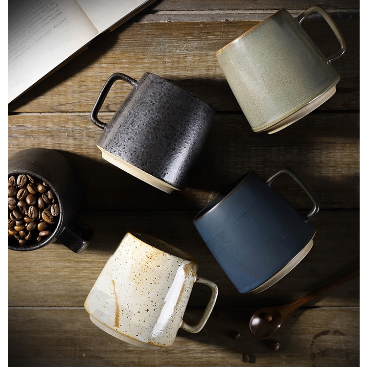 Livingplus Handmade Rustic Stoneware Coffee Mugs LP220 | Shopee Philippines