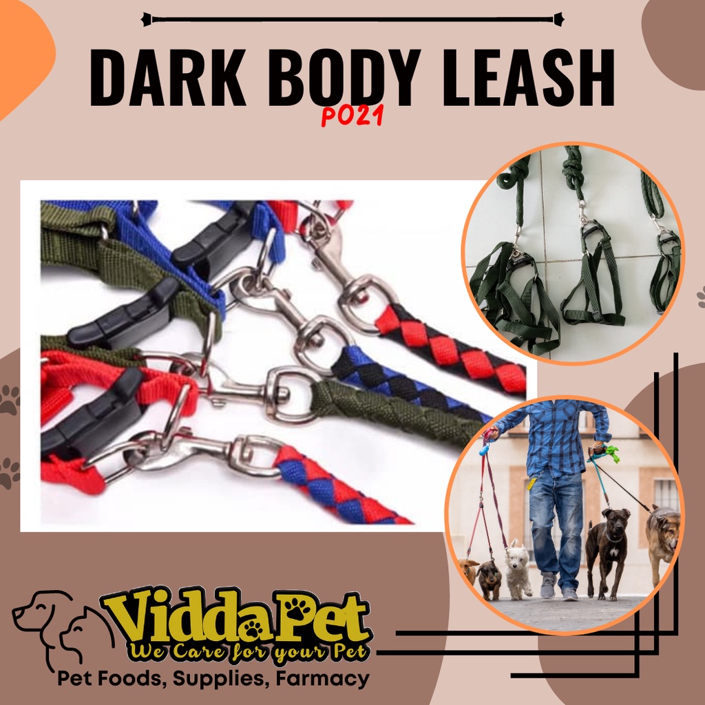 Pet dog body leash Stylish and Practical Pet Dog Body Leash in Dark ...