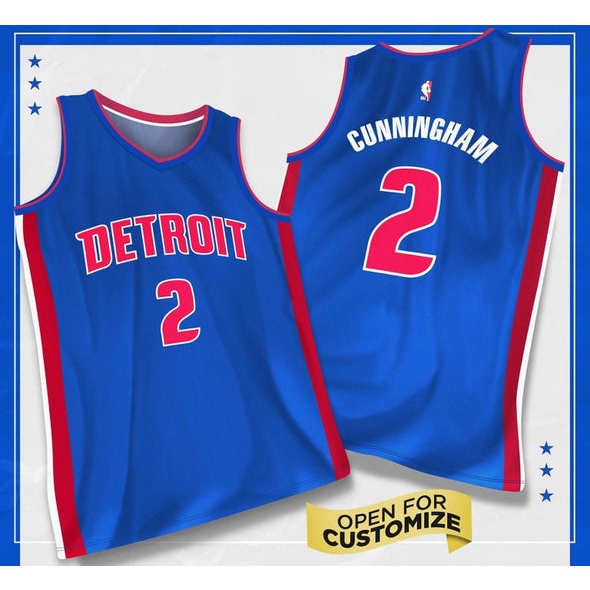 CADE CUNNINGHAM Pistons Classic Blue/White Jersey | Shopee Philippines