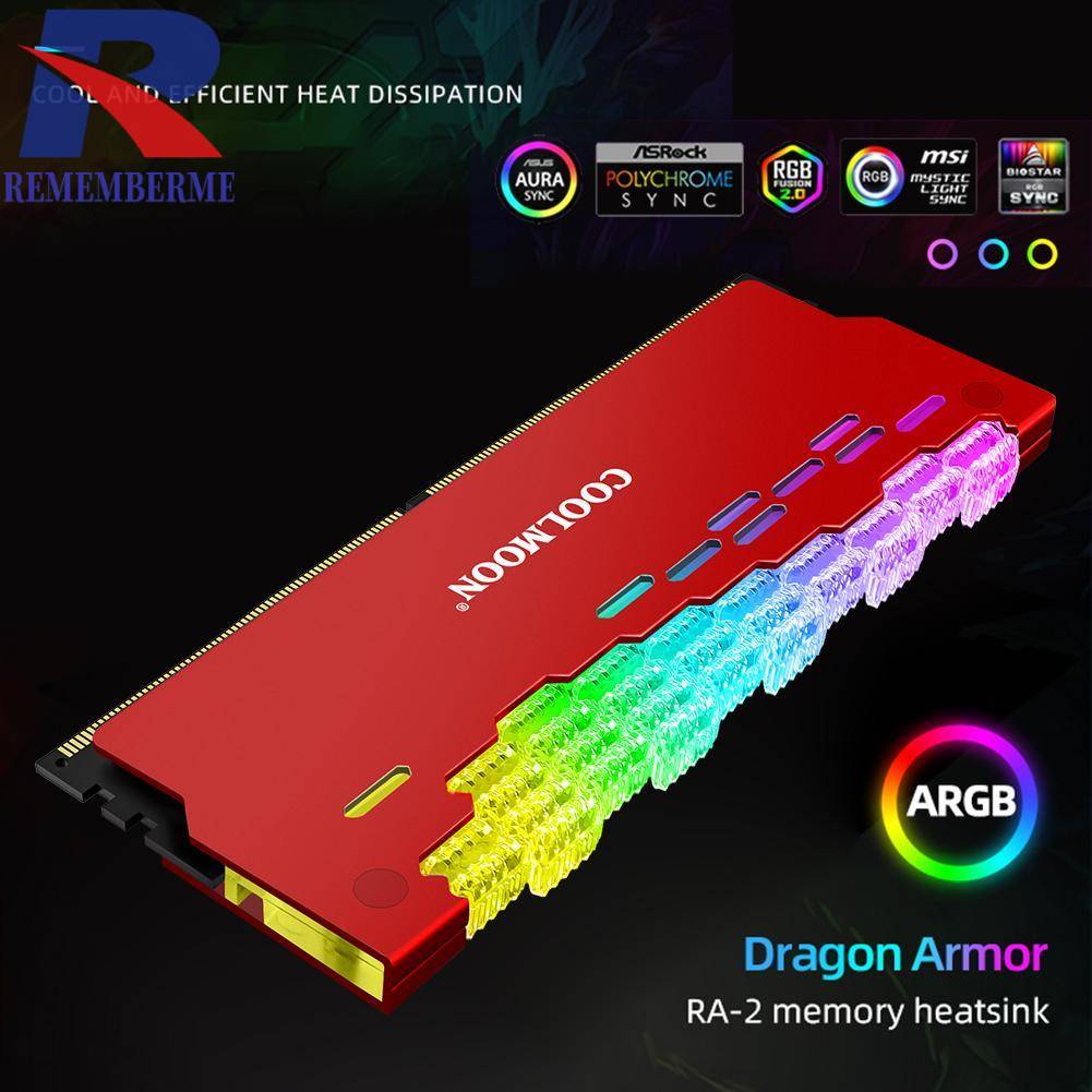 RA-2 RAM Heat Sink Cooler ARGB Colorful Heat Spreader for PC Computer ...