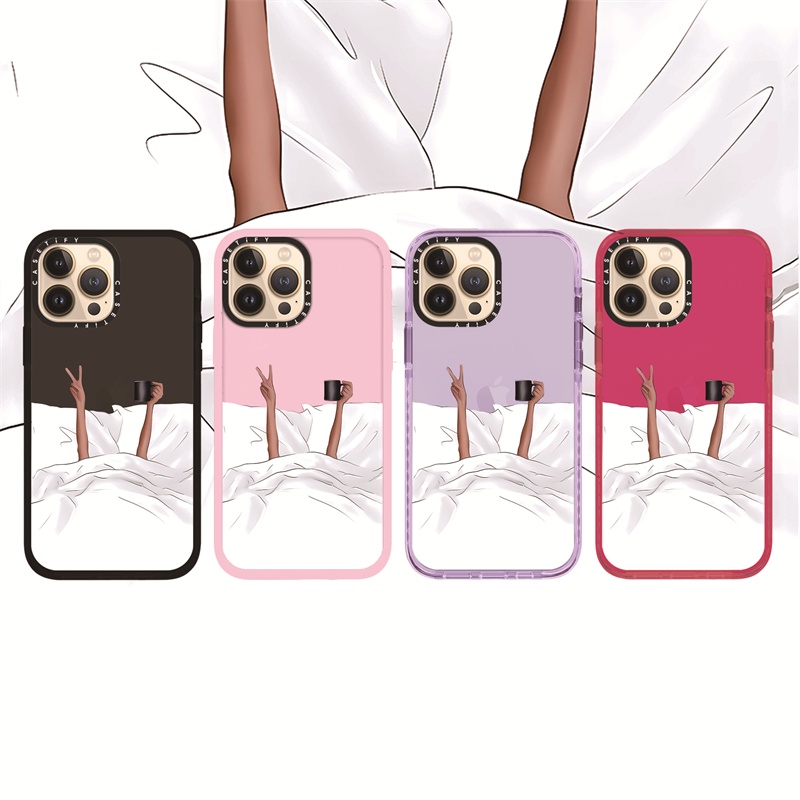 CASETiFY X Coffee First RosePink Color Transparent Soft iPhone Case For ...