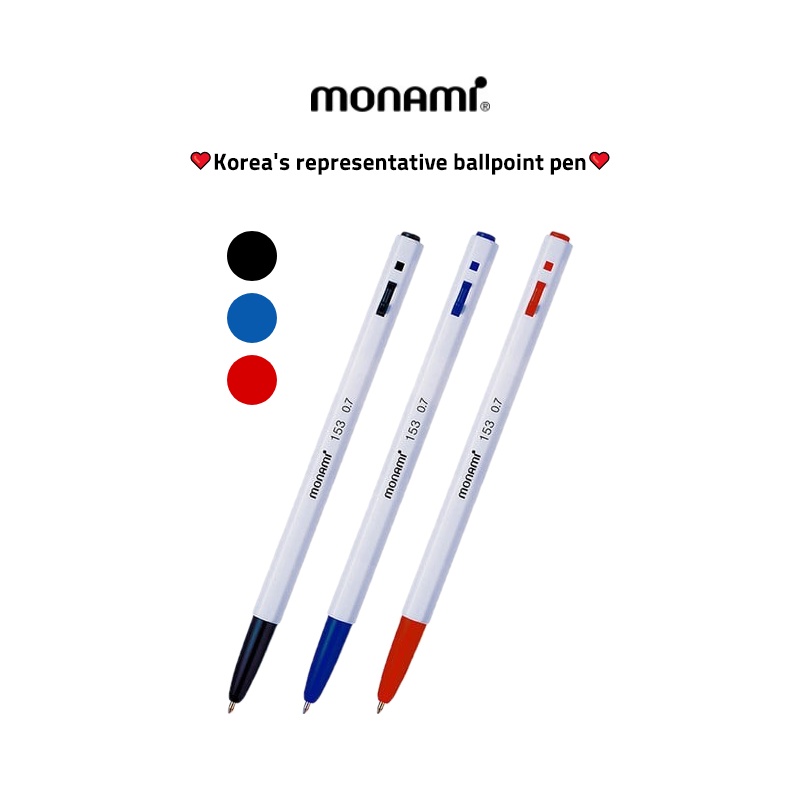 Monami 153 Ballpoint Pen / 0.7mm / Korea's representative ballpoint pen | Shopee Philippines
