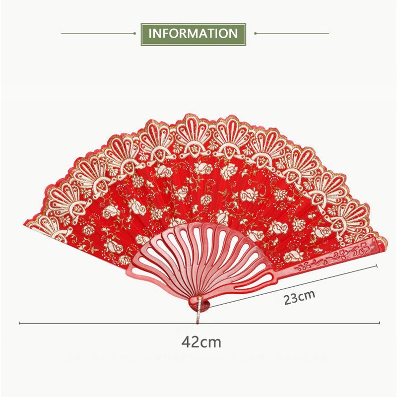 Folding Fans Lace Fan Dance Fans Plastic Fan Chinese Vintage Hand Fans ...