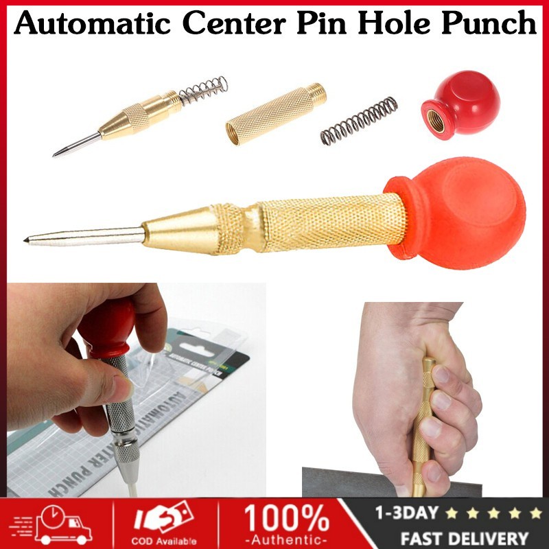 Automatic Center Pin Punch Spring Loaded Marking Starting Holes Tool ...