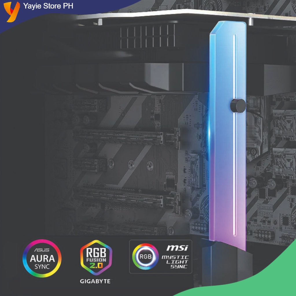 GPU Bracket with aura sync ARGB LED light | Shopee Philippines