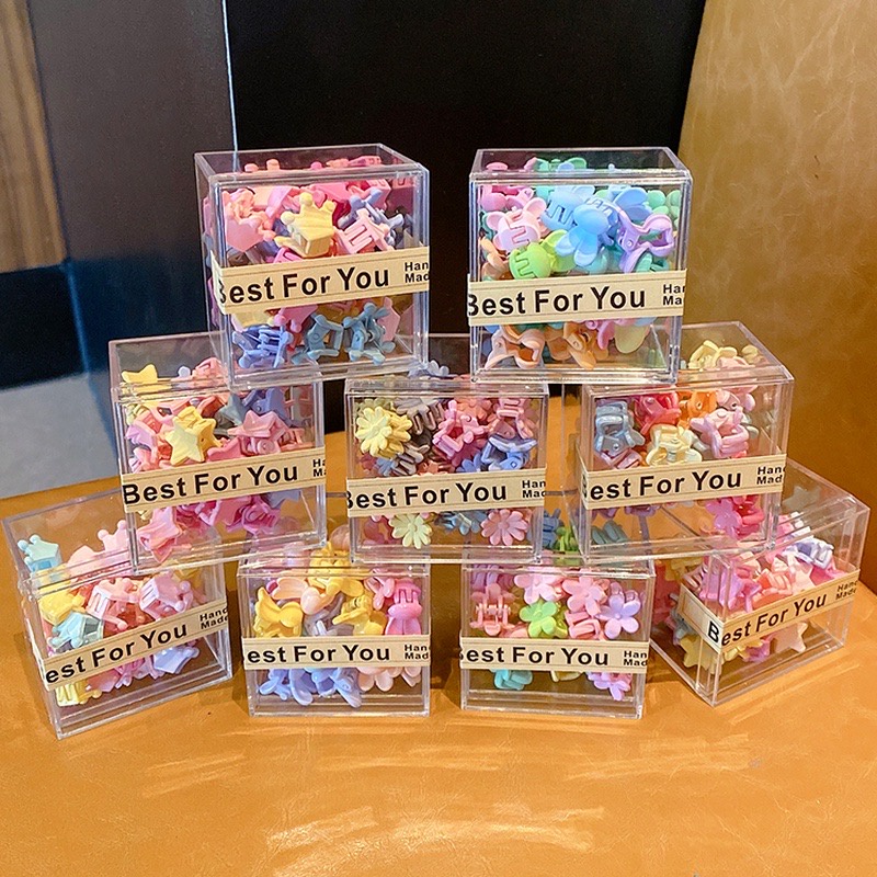 30PCS/Box Girls Cute Colorful Small Hair Claws Cartoon Hair Clip ...
