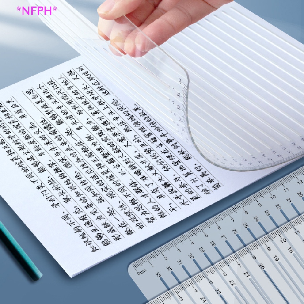 CKFR Transparent Calligraphy Stencil And Ruler Template Wrig Straight ...