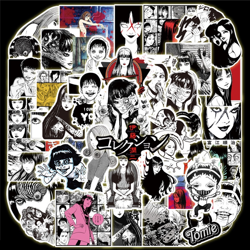 50Pcs/Set Junji Ito Classical Horror Comics Series 07 Stickers Manga ...