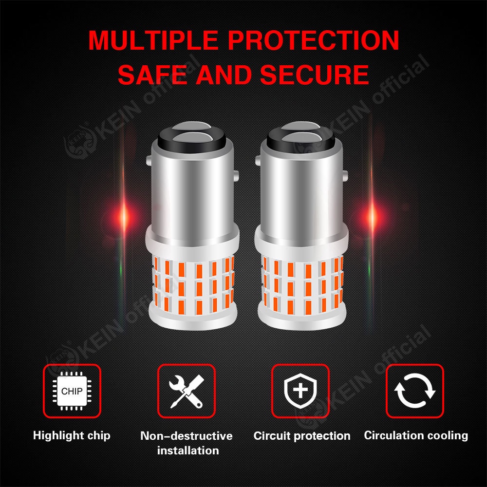 KEIN 2PCS Ceramic 57SMD 3014 1156 BA15S P21W LED 1157 BAY15D P21/5W ...
