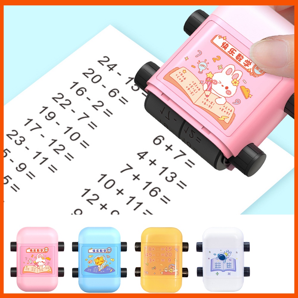 Math Roller Stamp Add Subtract Multiply Divide Seal Stamp Kids Math ...