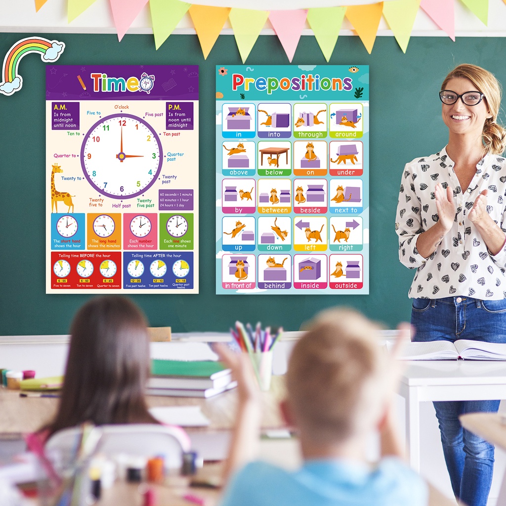 18 Themes A3 English Poster Kids Learning Alphabet | Shopee Philippines