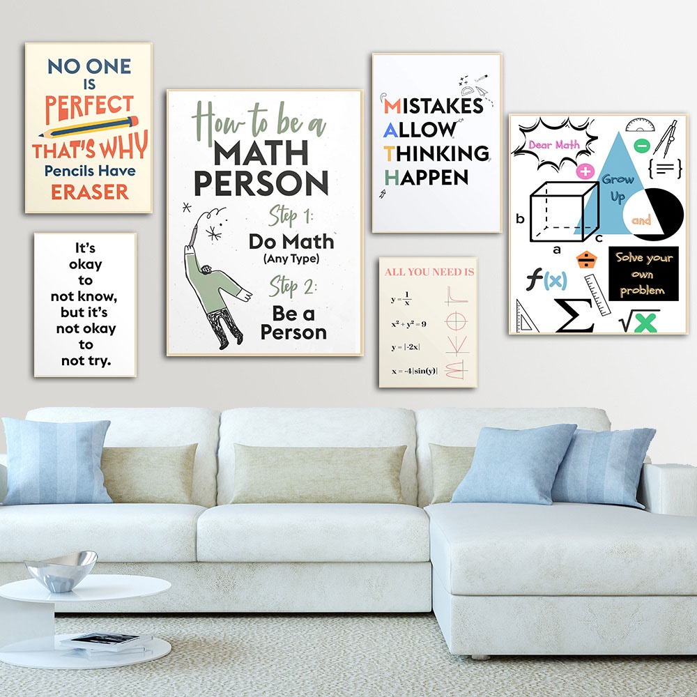 Math Poster Art Print Maths Educational Posters Print Fun Mathematics ...