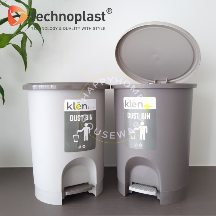 TECHNOPLAST Klen Dustbin Step 13.5L | 13.5L Round Trash Can | Shopee ...