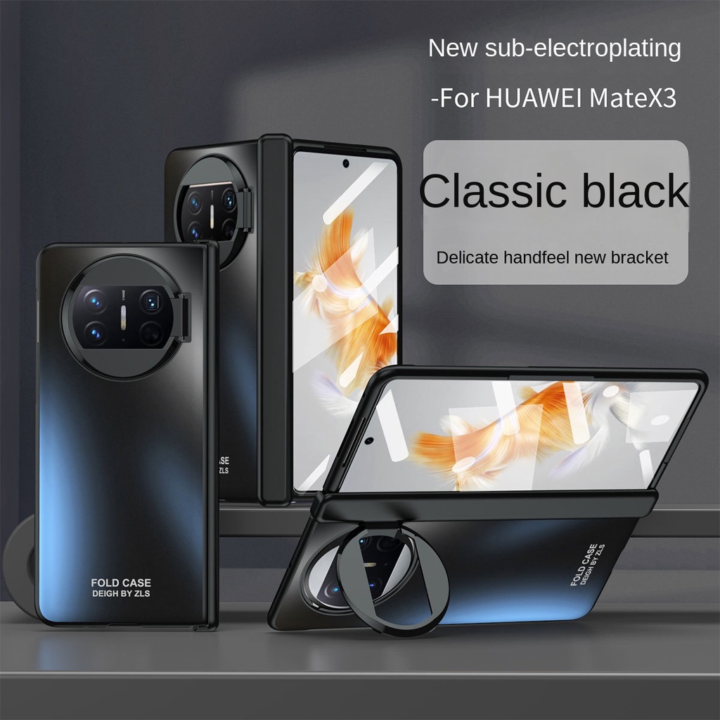 Electroplated Full Hinge Anti Drop Bracket Case For Huawei Mate X3 ...