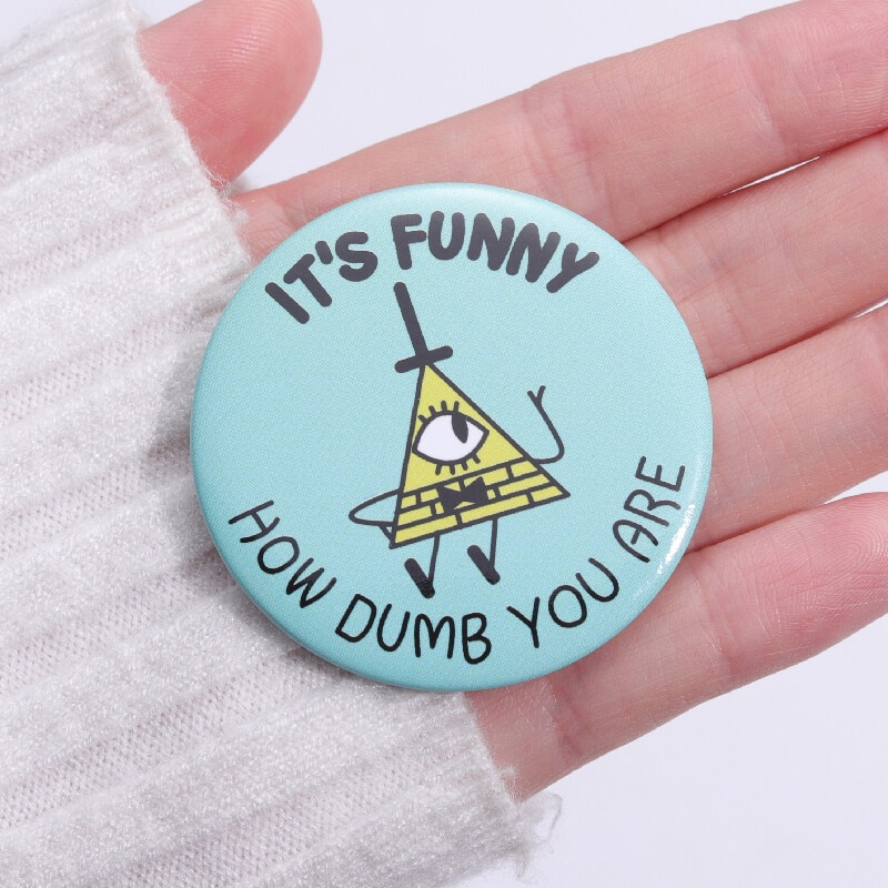 44mm Tinplate Pin Soft Button Animal Cat Duck Brooch Funny Cartoon ...