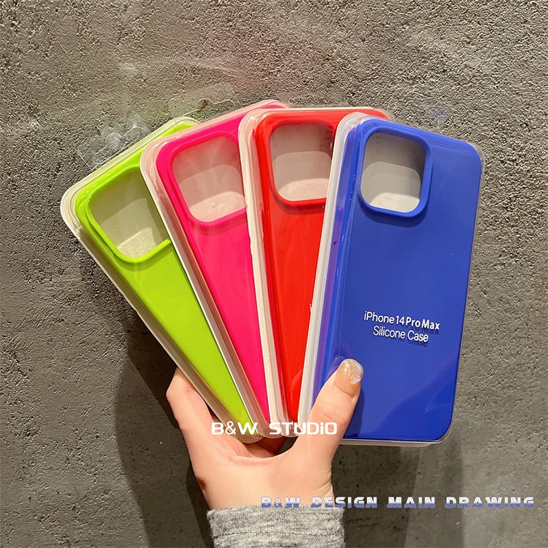 Liquid Silicone Simple Phone Case Compatible for iPhone 15 14 13 12 11 ...