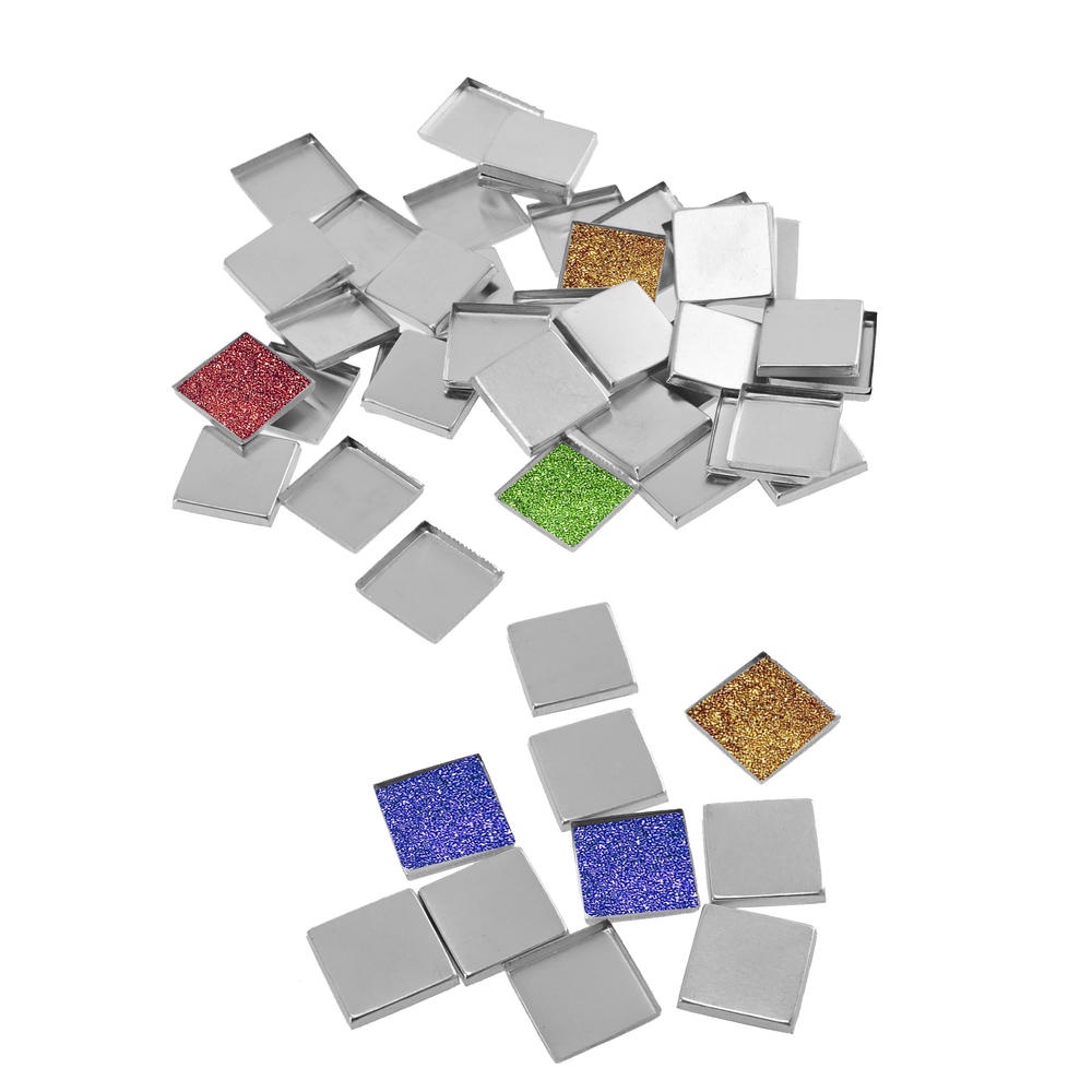 50pcs Empty Refillable Square Round Metal Pans Tins for Eyeshadow ...