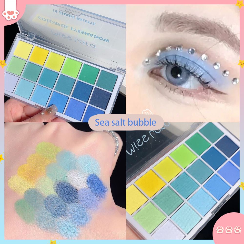 COD Misslara 18 Color Eye Shadow Plate Makeup Hard To Take Off Matte ...