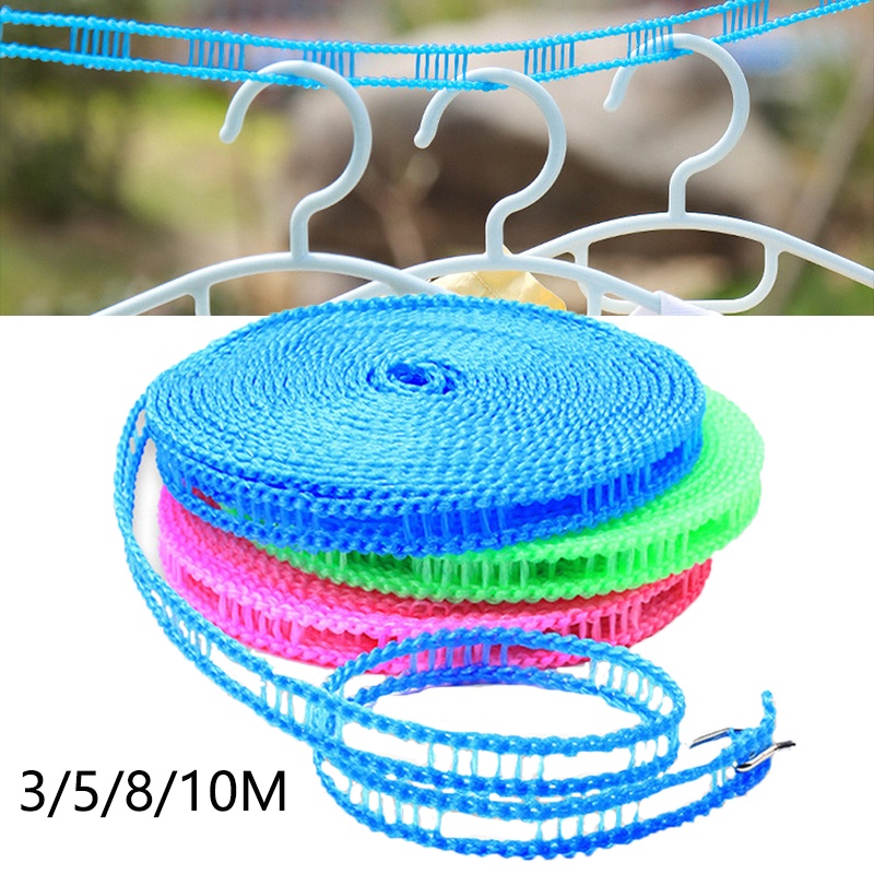 5/8/10m portable anti-skid windproof clothesline fence-type clothesline ...