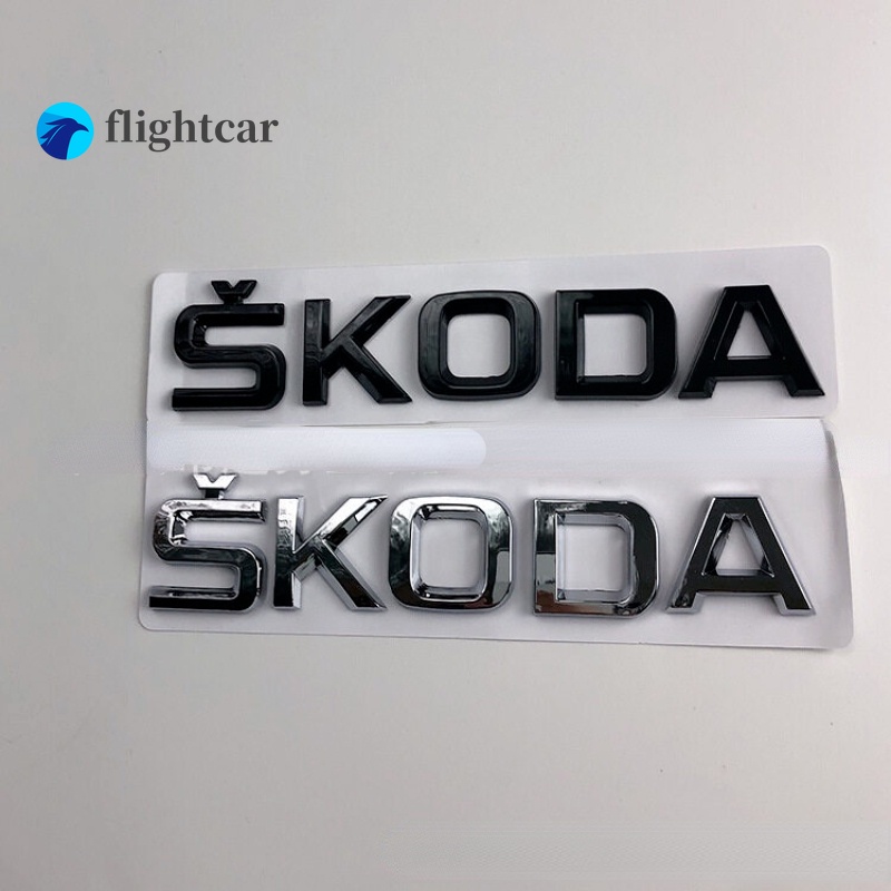 flightcar Car Rear Tail Emblem Number Letters Car Sticker For Skoda Car ...