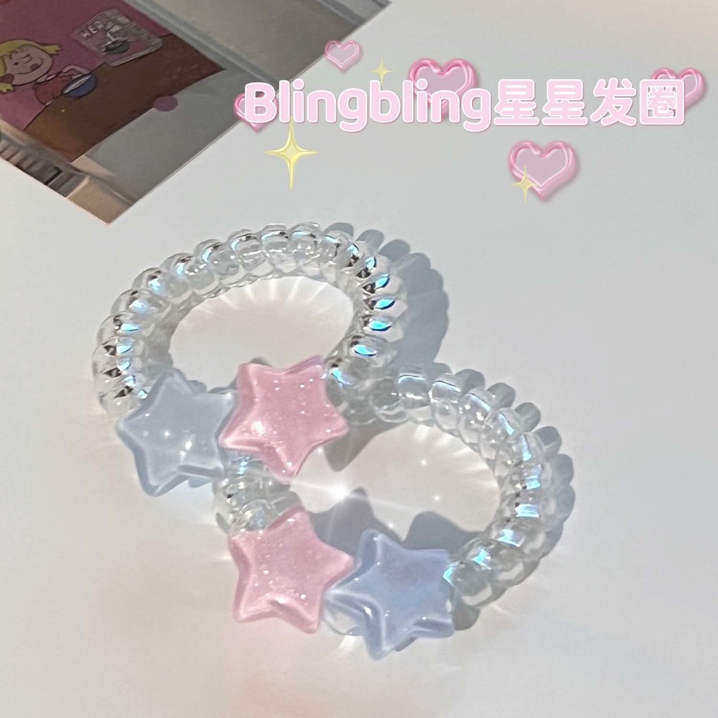 Soft and Cute pentagram Bracelet Telephone Line Small Rubber Band for ...