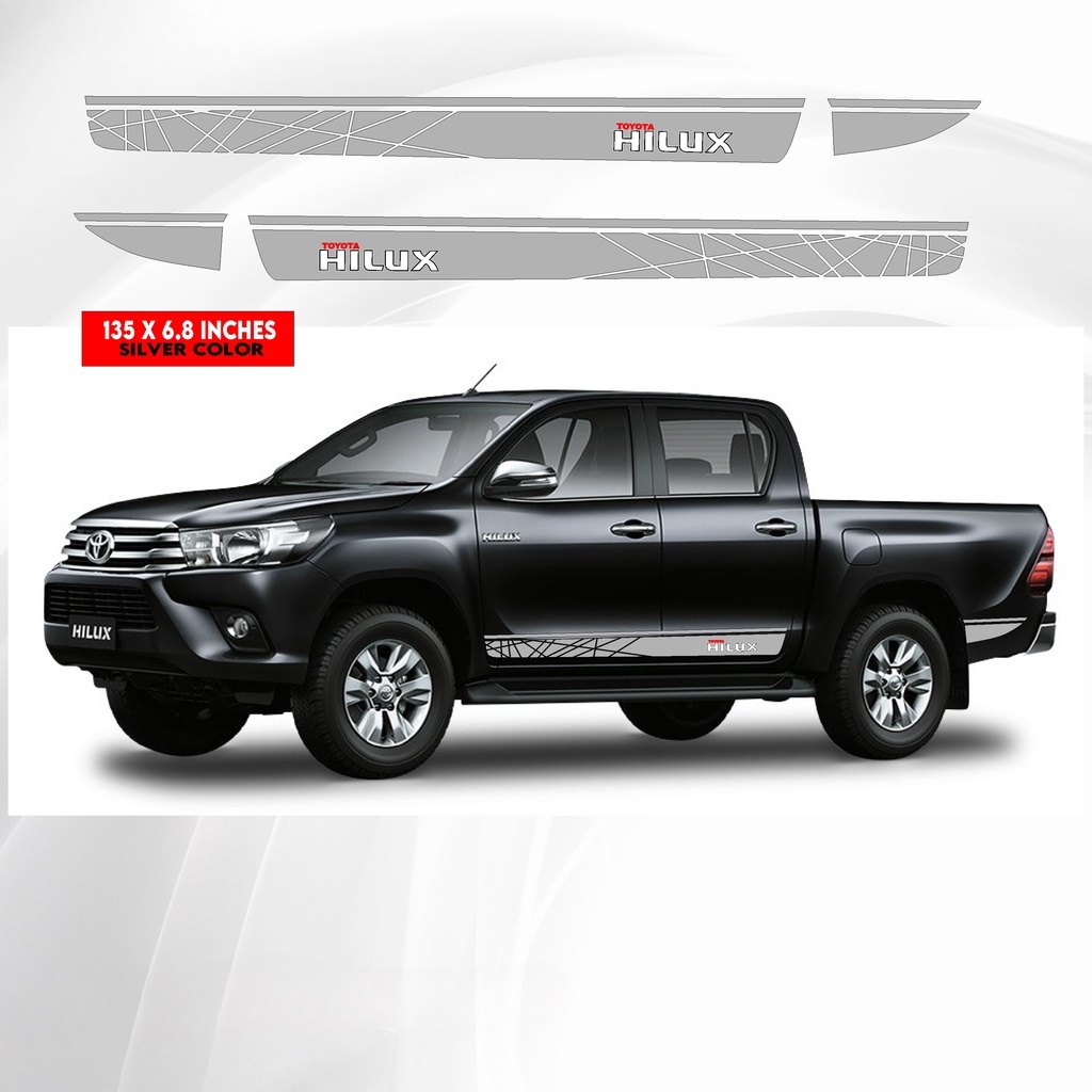 x2 Toyota HILUX Body Sticker Body Decals Cut out Vinyl Sticker | Shopee ...