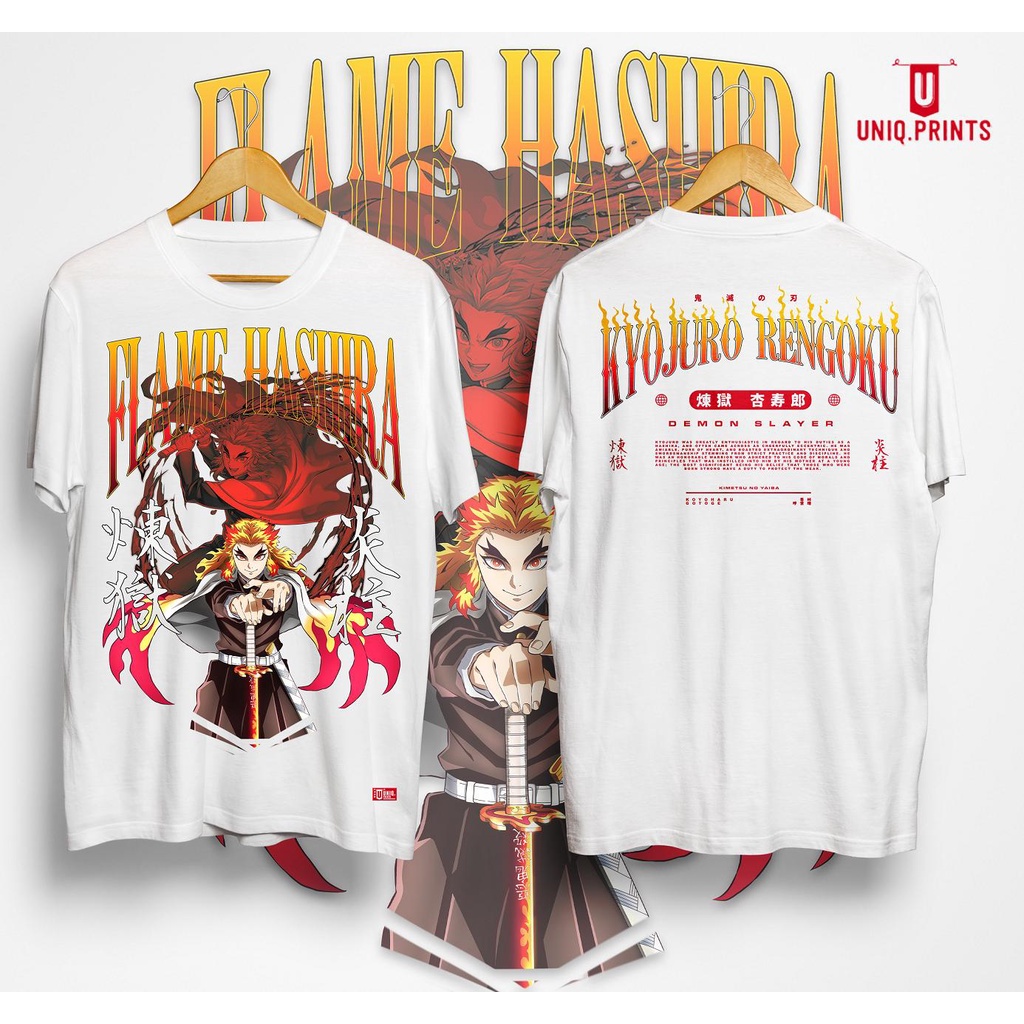UNIQ.PRINTS DEMON SLAYER KYOJURO RENGOKU GRAPHIC COTTON TSHIRT FOR MEN ...
