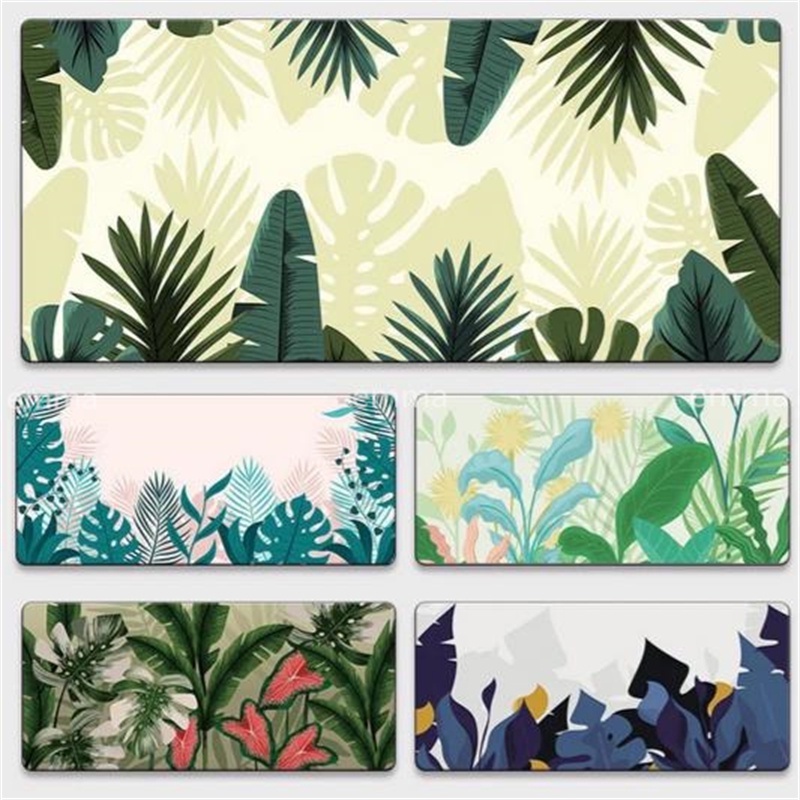 Large Rubber Base Mouse Pads Plant Leaf Pattern Mouse Mats Office ...
