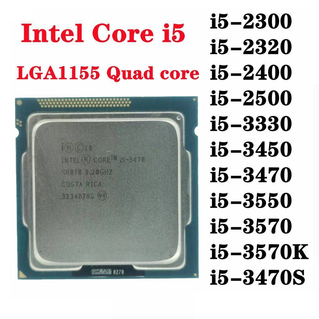 i5 2300 2320 2400 2500 3330 3450 3470 3550/S 3570 CPU 1155针 | Shopee ...
