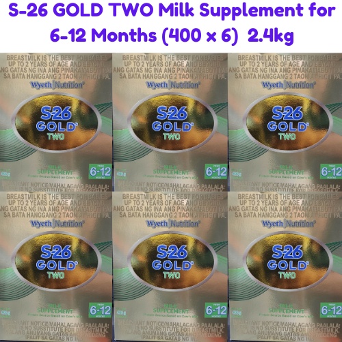 S-26 GOLD TWO Milk Supplement for 6-12 Months (400 x 6) 2.4kg | Shopee Philippines