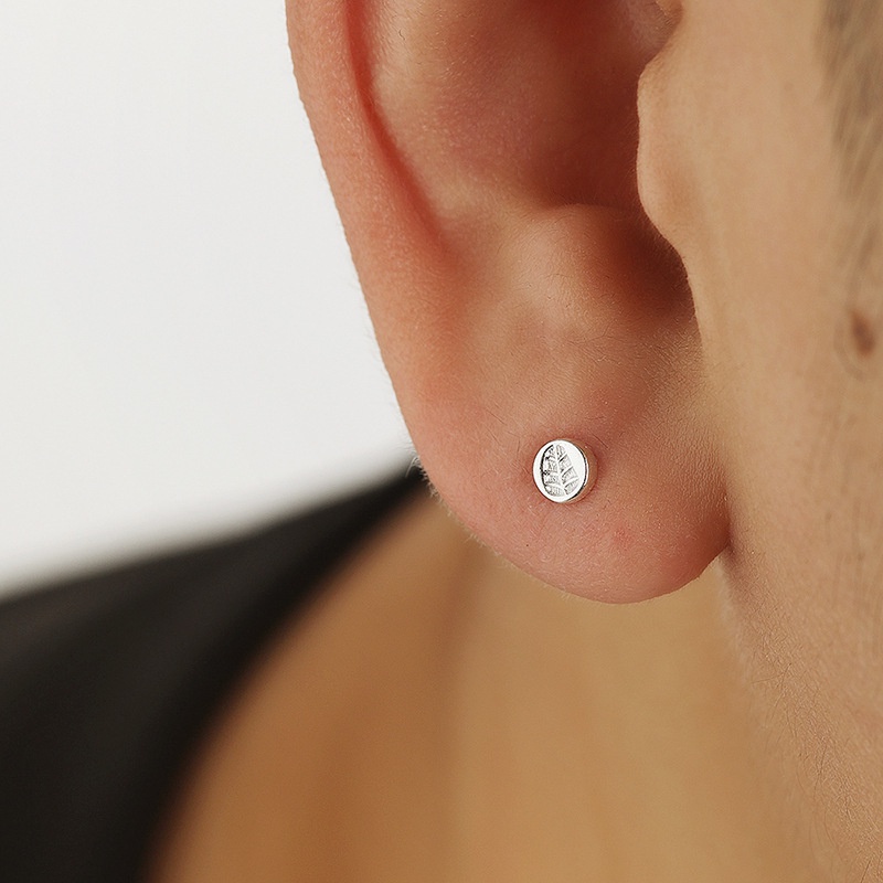 S925 Leaf Stud Earings for Men Hikaw for Men Zricon Cute Earings for ...