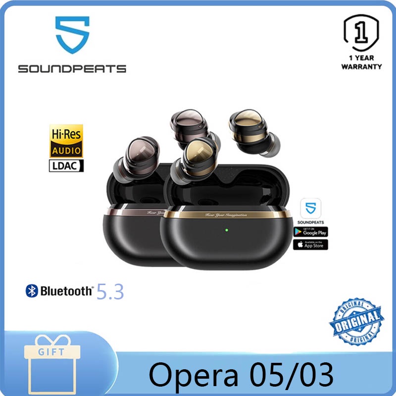 SoundPEATS Opera 05 / 03 Hi-Res Bluetooth 5.3 Wireless Earbuds with Hi ...