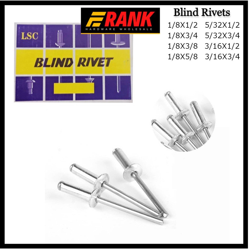 BLIND RIVET Wholesale 1/8X1/2, 1/8X3/4 ,5/32X1/2,5/32X3/4,3/16X1/2,3 ...