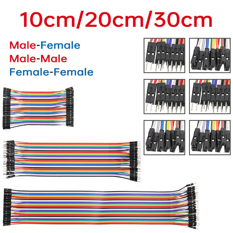 40Pin Cable Dupont Jumper Line 10/20/30cm Male To Male/Female To Female ...