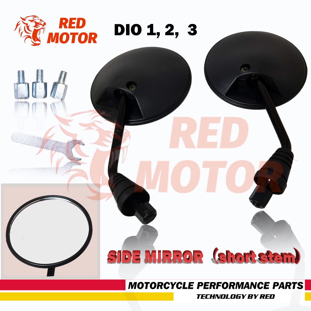 DIO 1 2 3 Side Mirror ( Short Stem ) | Shopee Philippines