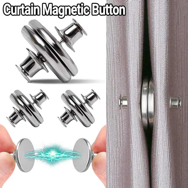 [Hot] Metal Magnet Curtain Button / Detachable Window Screen Close ...